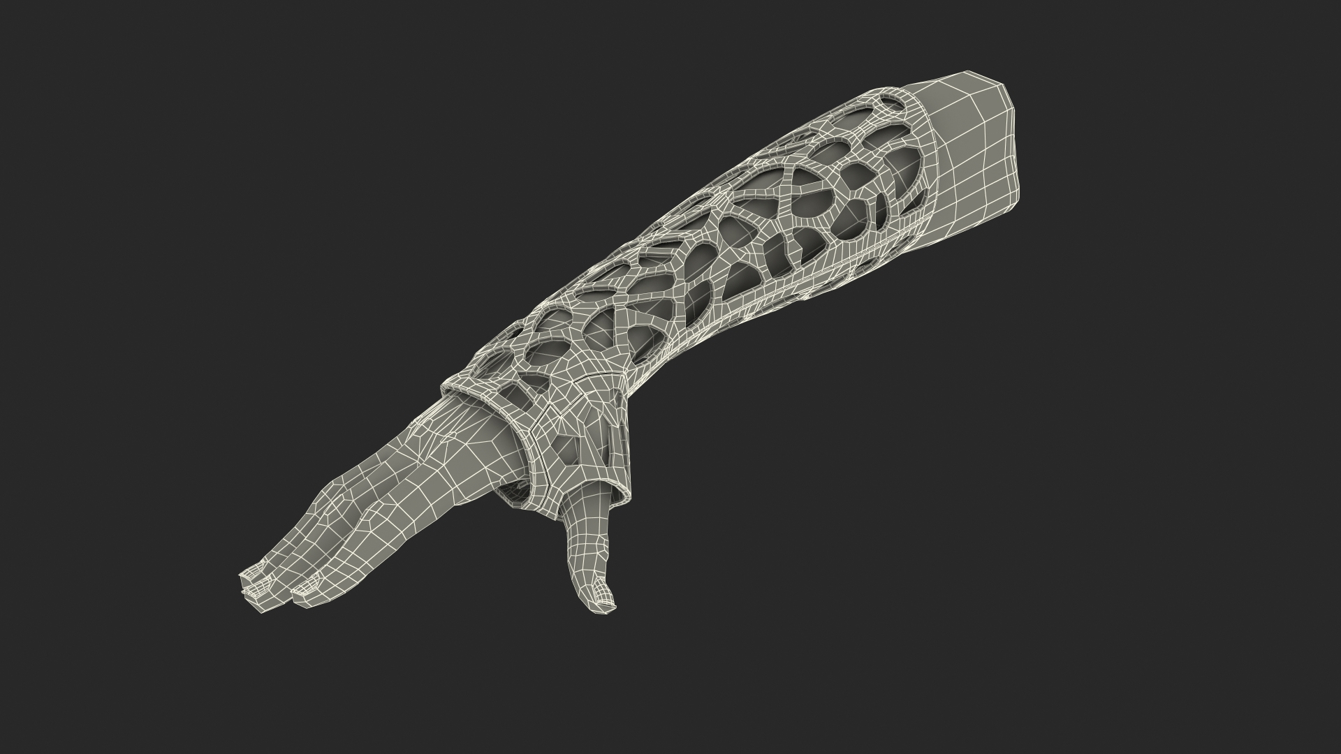 3D 3D-Printed Orthopedic Cast On Hand - TurboSquid 1900345