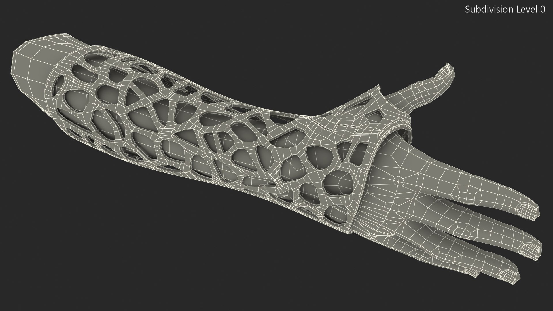 3D 3D-Printed Orthopedic Cast On Hand - TurboSquid 1900345