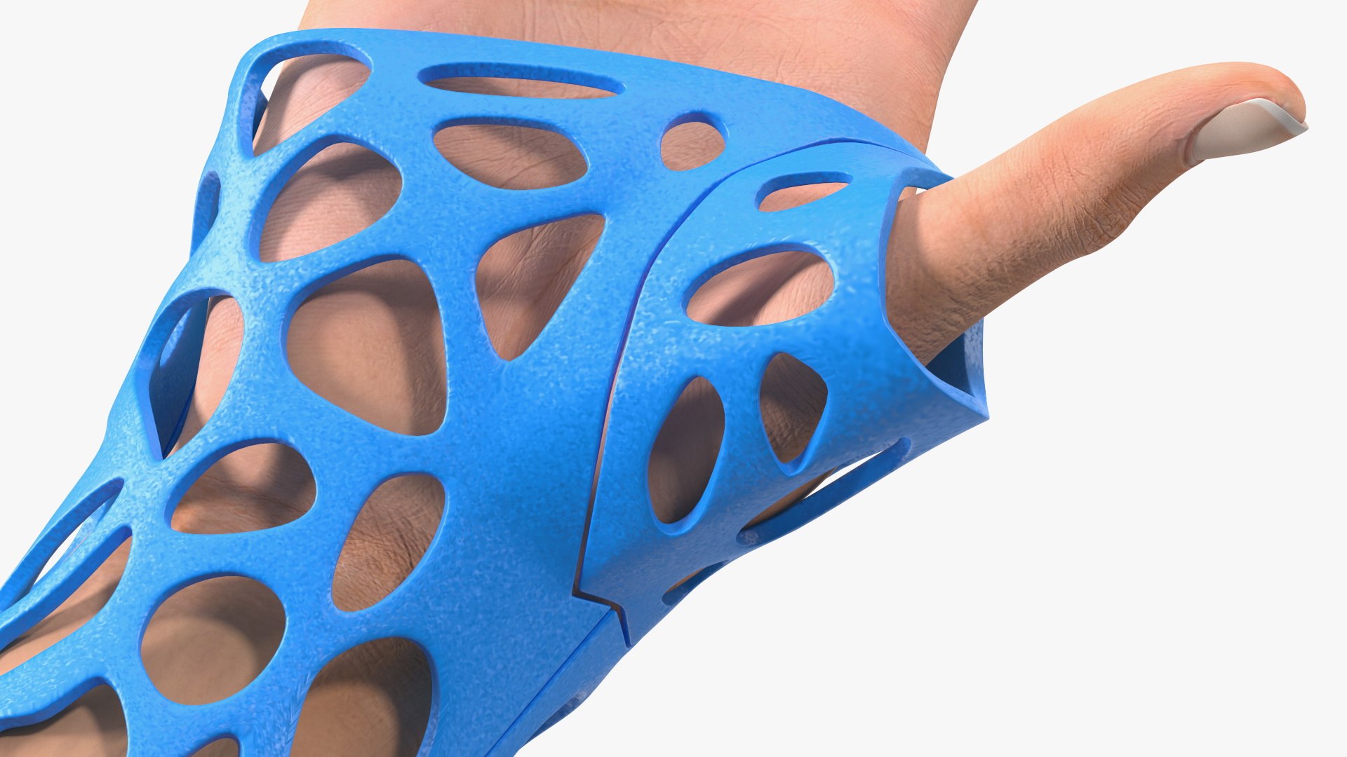 3D 3D-Printed Orthopedic Cast On Hand - TurboSquid 1900345