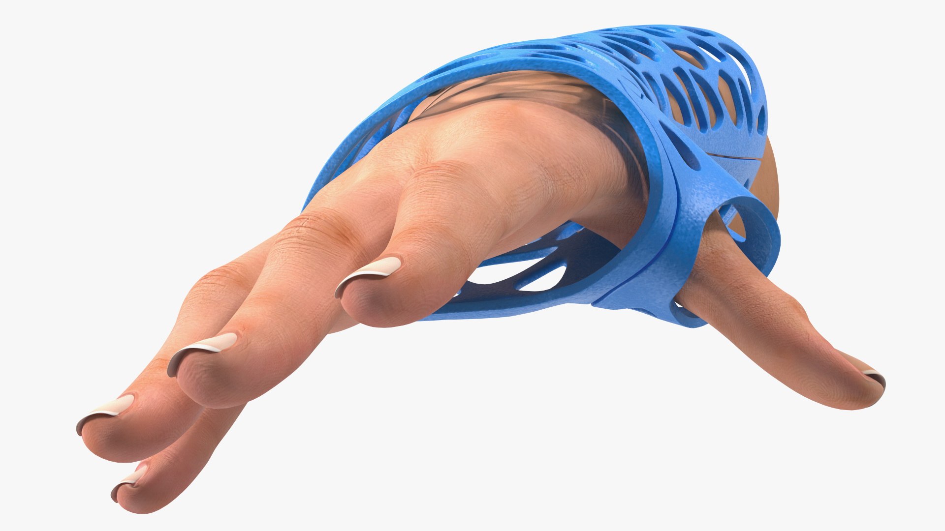 3D 3D-Printed Orthopedic Cast On Hand - TurboSquid 1900345