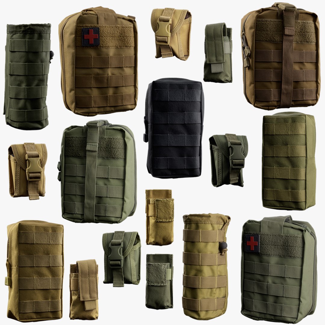 Tactical Army Pouches 3D Model - TurboSquid 2376657