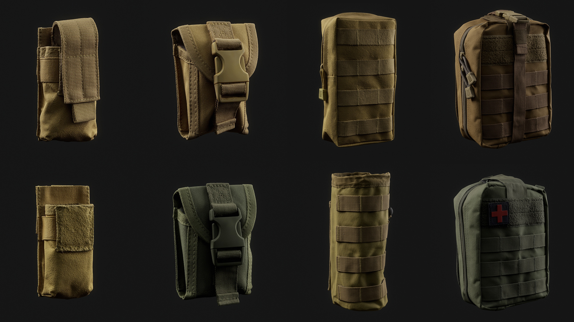 Tactical Army Pouches 3D Model - TurboSquid 2376657
