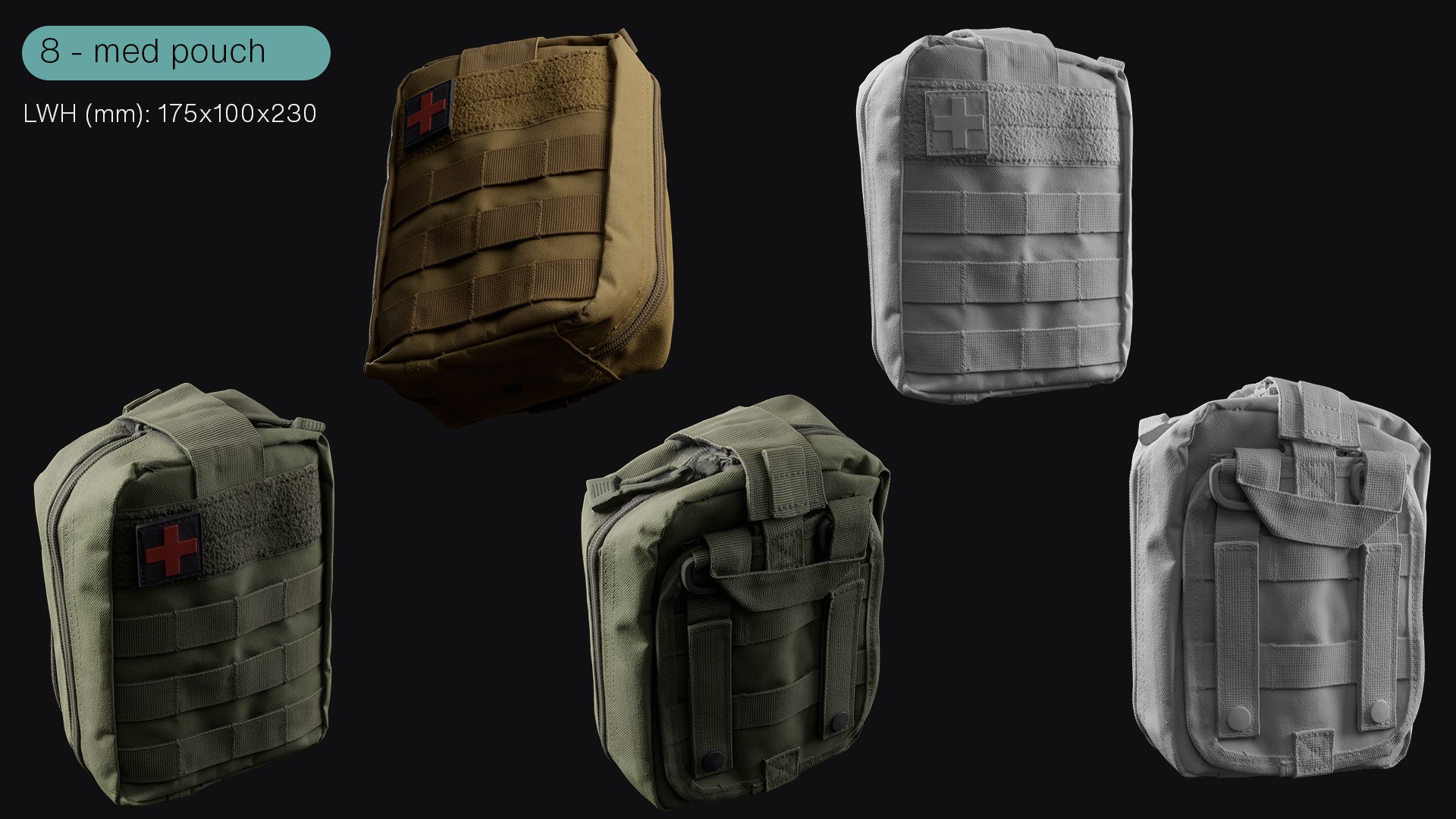 Tactical Army Pouches 3D Model - TurboSquid 2376657