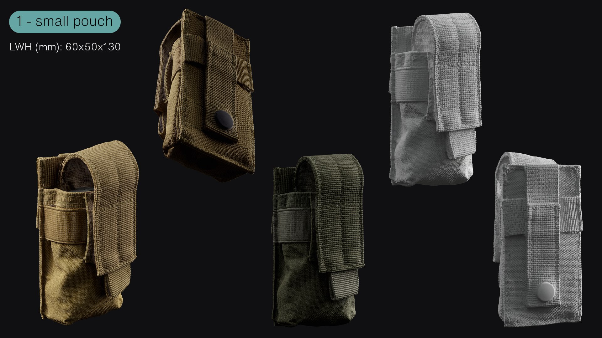 Tactical Army Pouches 3D Model - TurboSquid 2376657