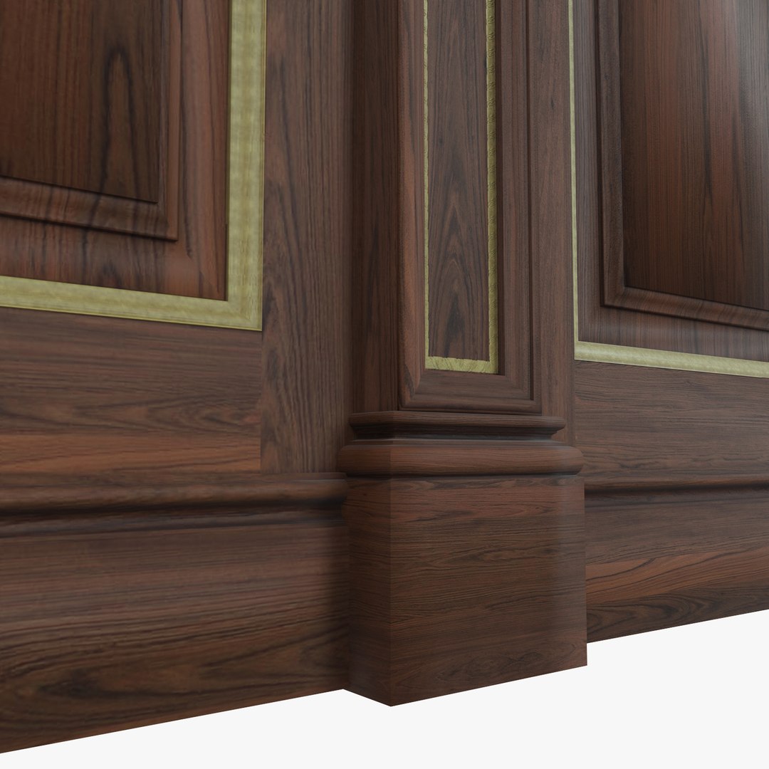 3d Obj Wooden Panels Wall