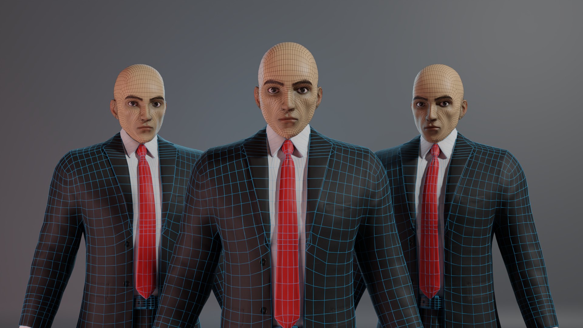 Muscular Man In Suit Rigged And Game-Ready 3D - TurboSquid 2350110