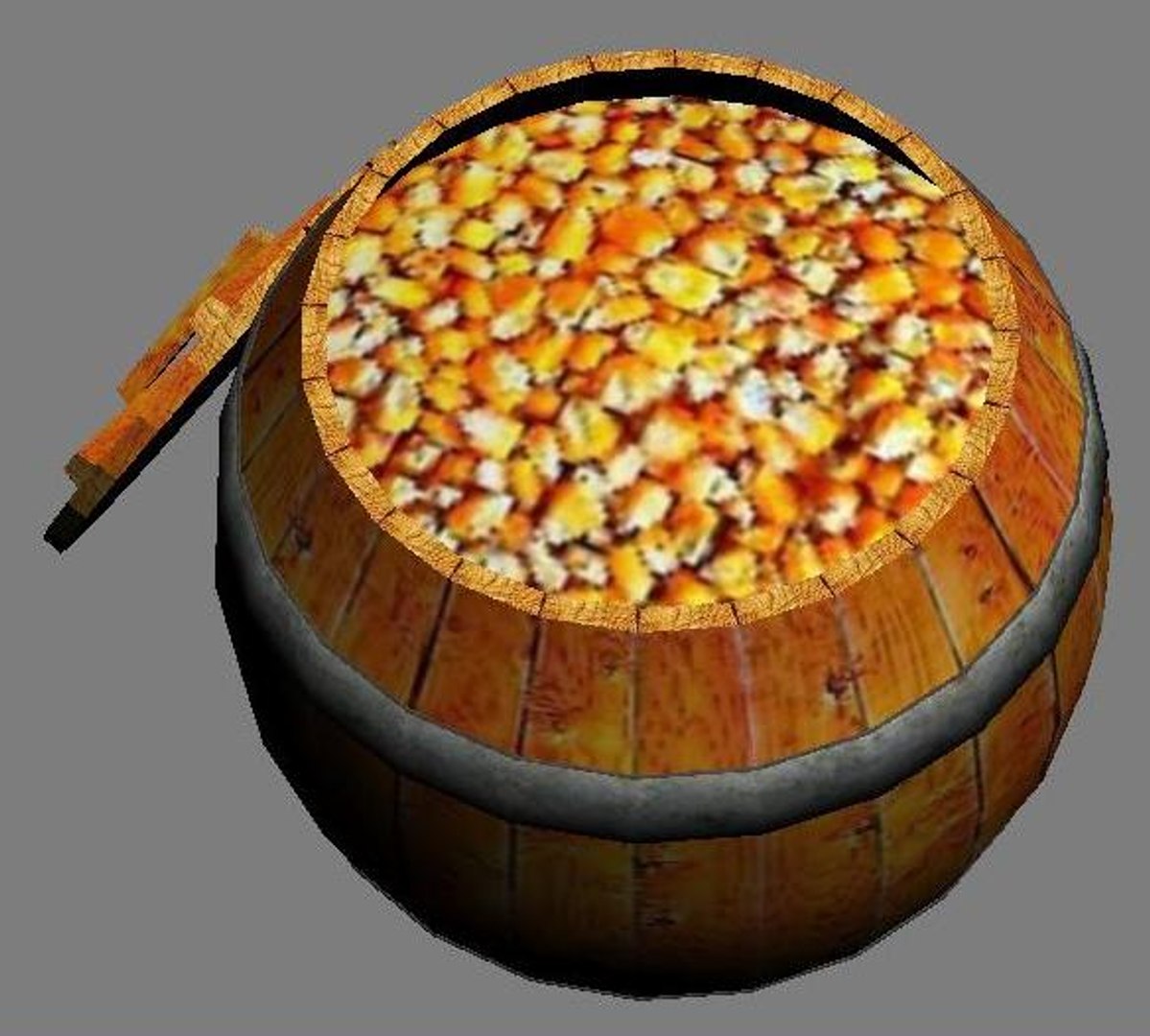 3d Model Wooden Barrel
