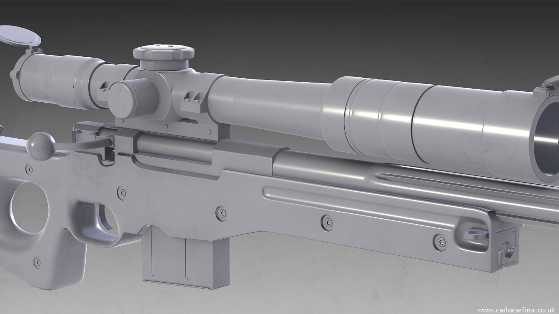 Awsm Sniper Rifle 3d Model