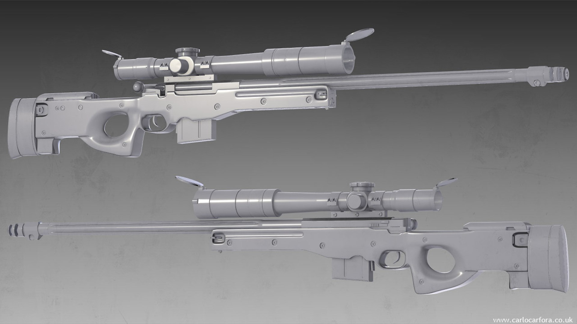 Awsm Sniper Rifle 3d Model