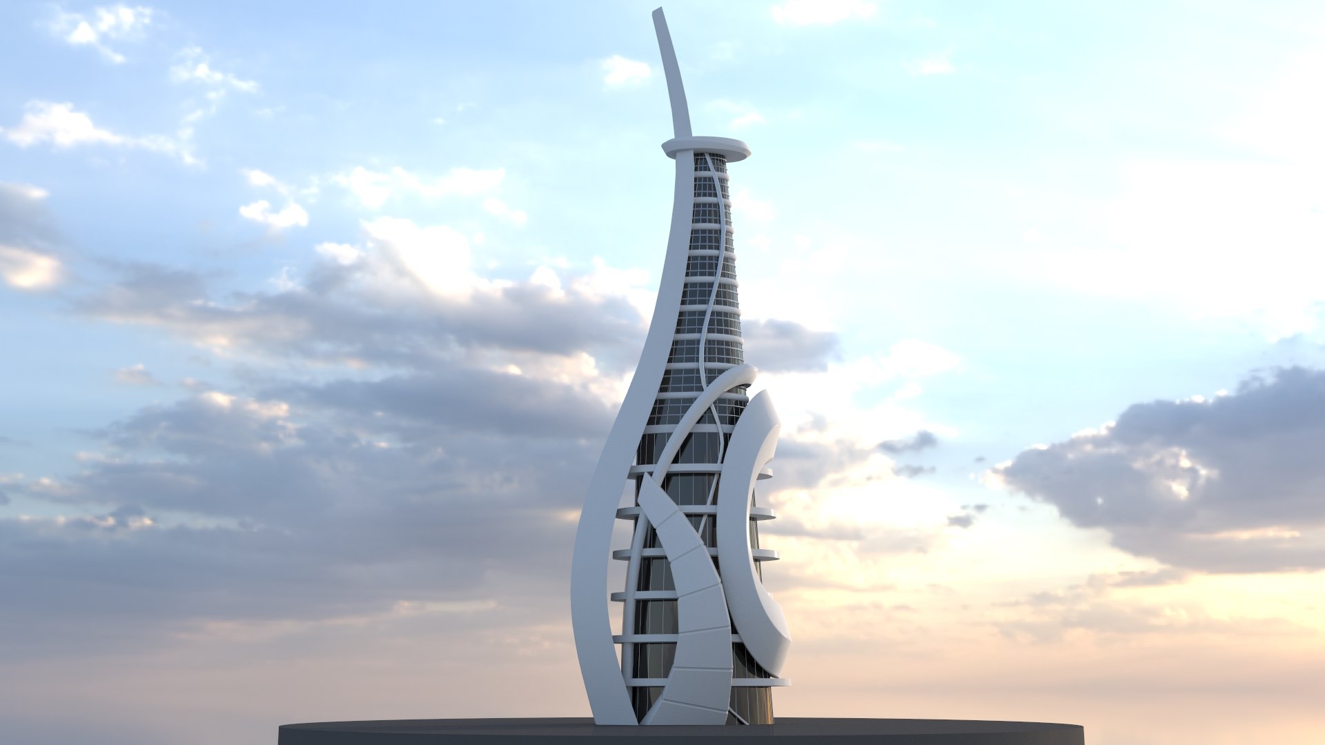 3D Sci-Fi Futuristic Building Concept 6 - TurboSquid 2298477