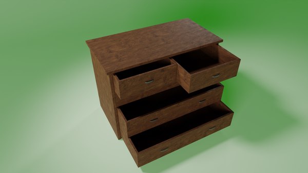 3D Wooden chest of drawer 3D Model model - TurboSquid 1976222