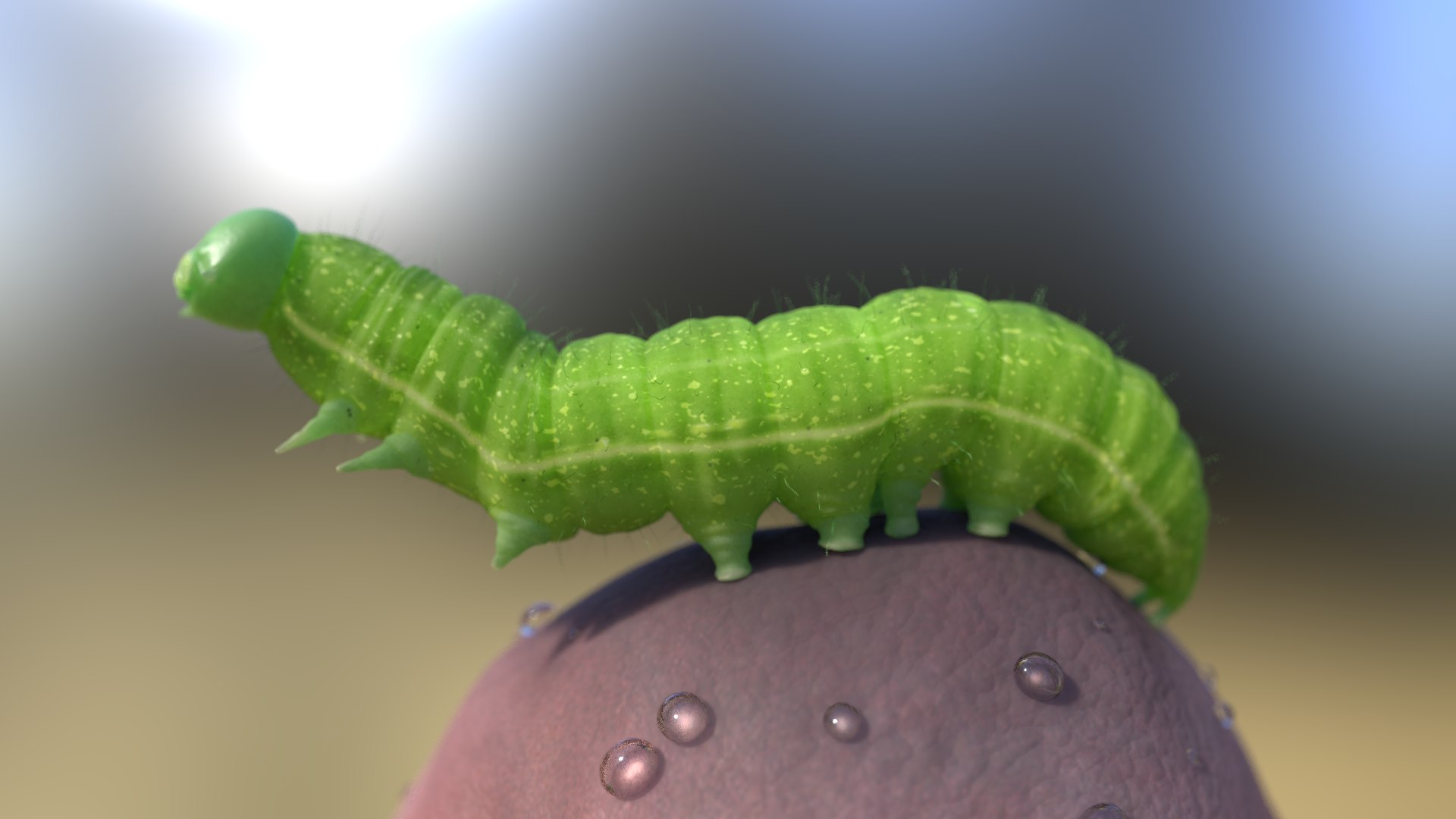 3D Rigged Caterpillar - TurboSquid 1248355