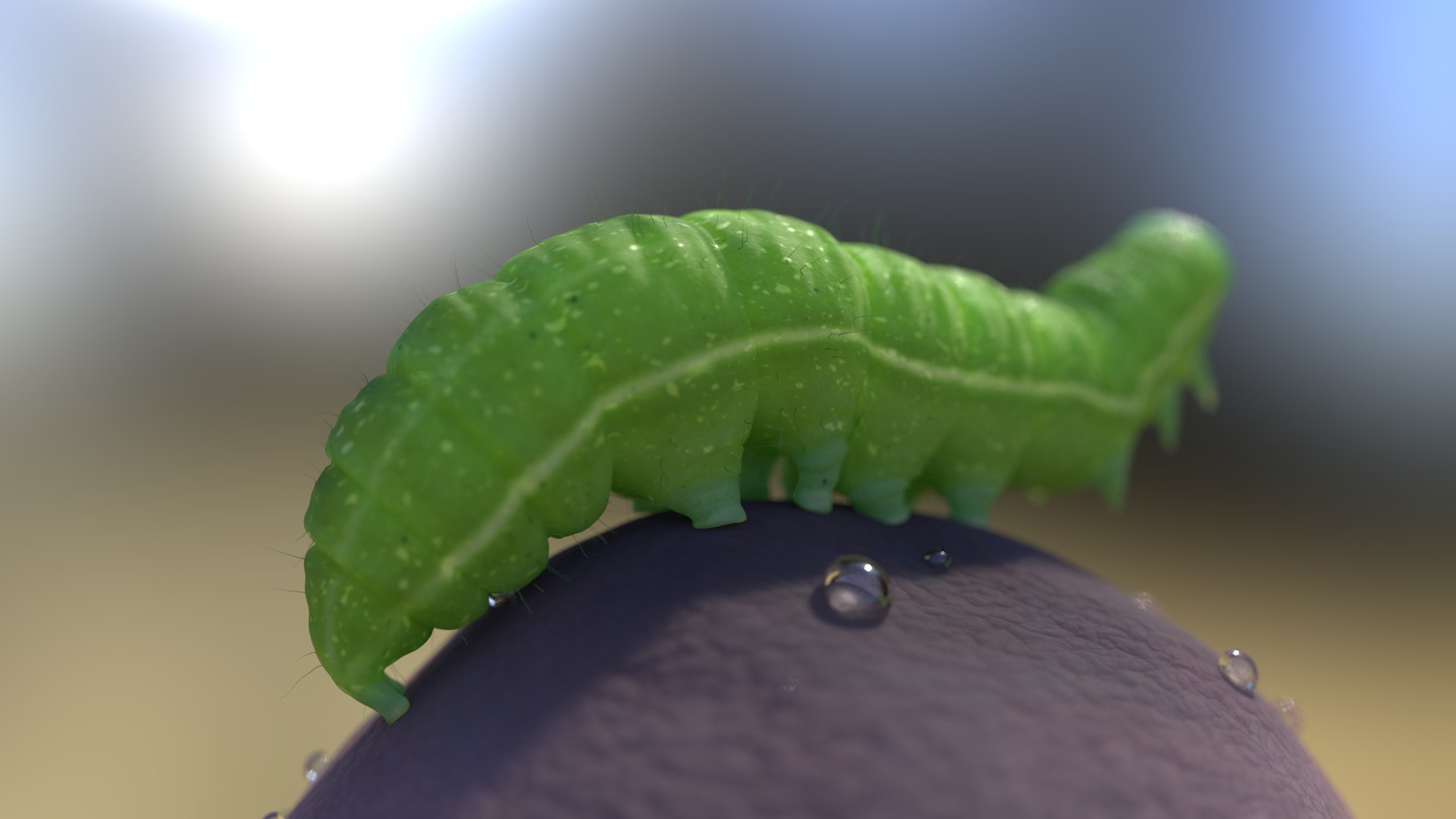 3D Rigged Caterpillar - TurboSquid 1248355