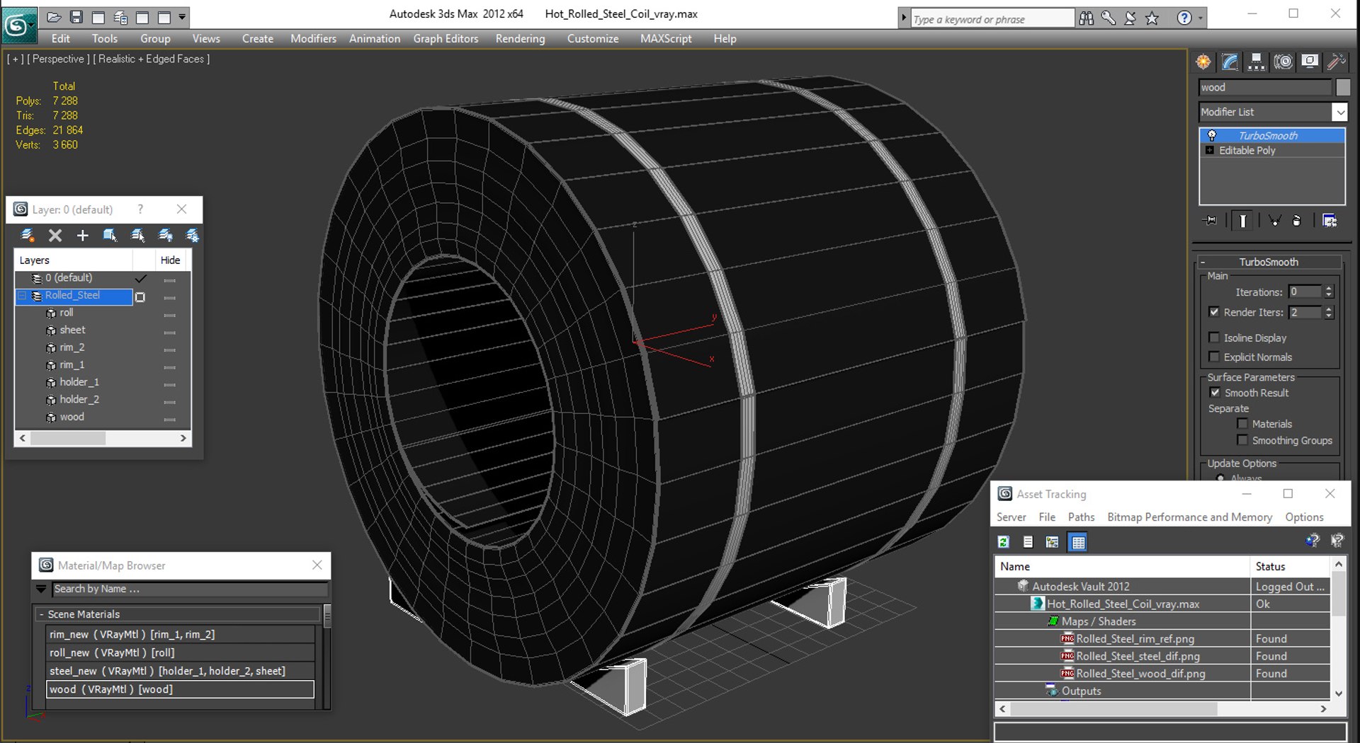 Hot Rolled Steel Coil 3D Model - TurboSquid 1330081
