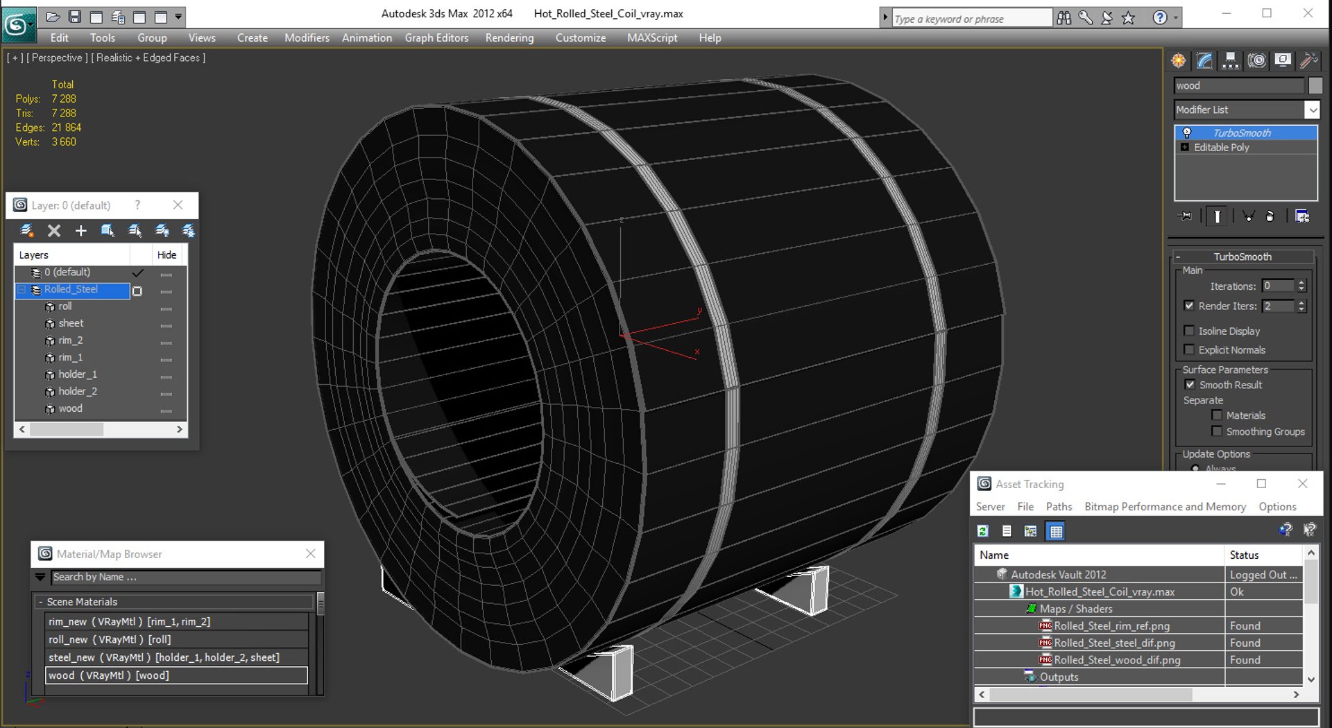 Hot rolled steel coil 3D model - TurboSquid 1330081