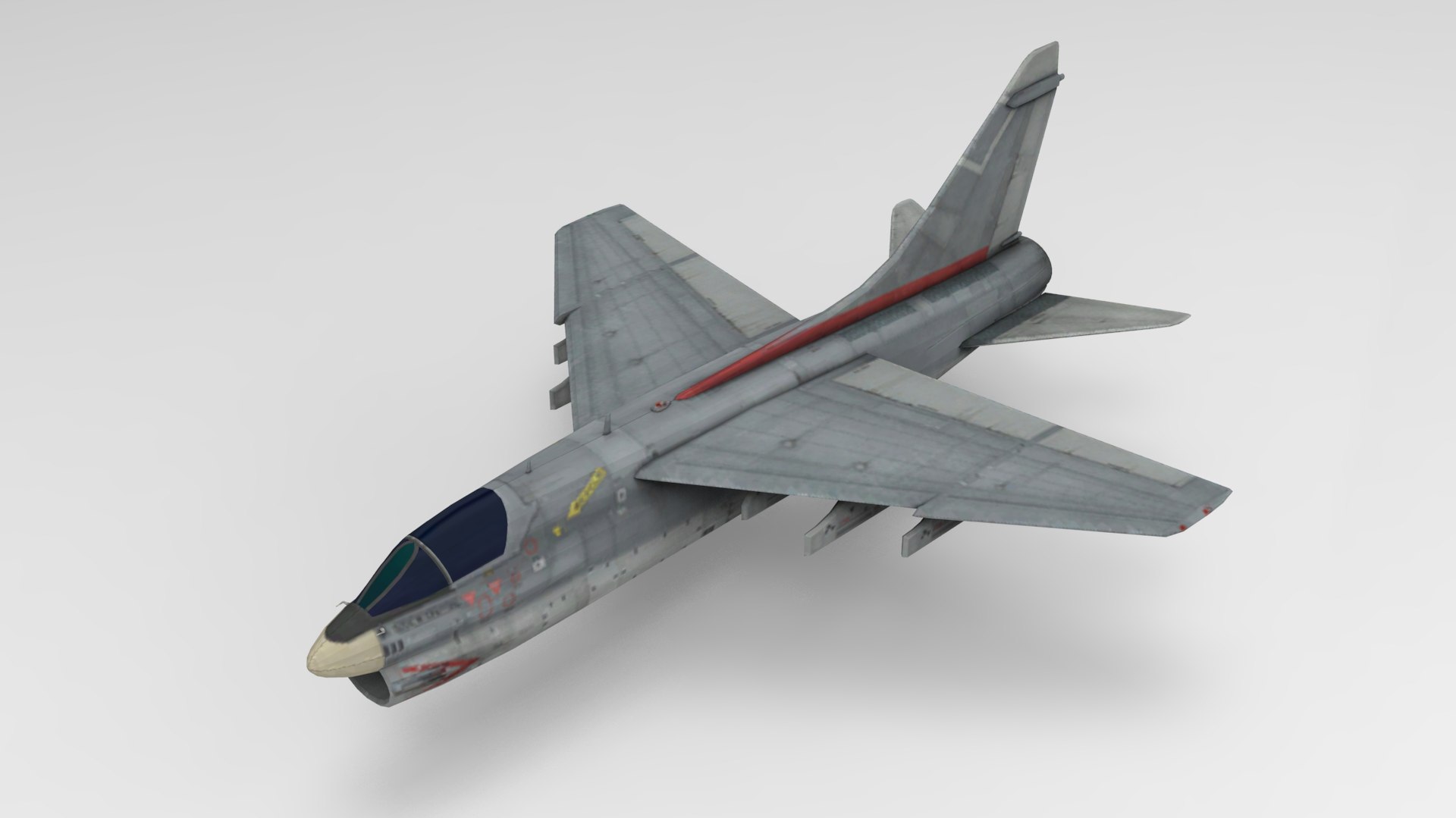 A-7 Corsair II - Lowpoly 3D Model - TurboSquid 1900134