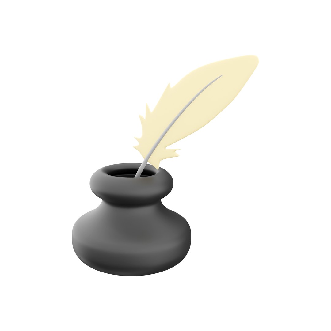 3d Ink Bottle 3D - TurboSquid 2013984