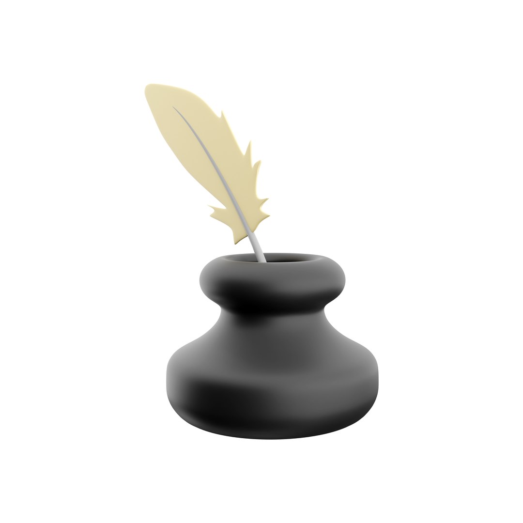 3d Ink Bottle 3D - TurboSquid 2013984