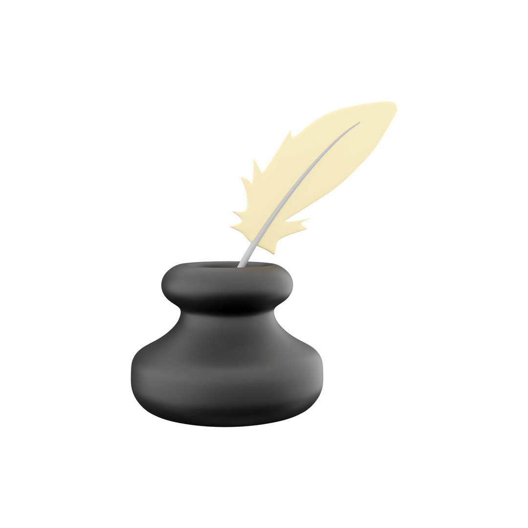 3d Ink Bottle 3D - TurboSquid 2013984