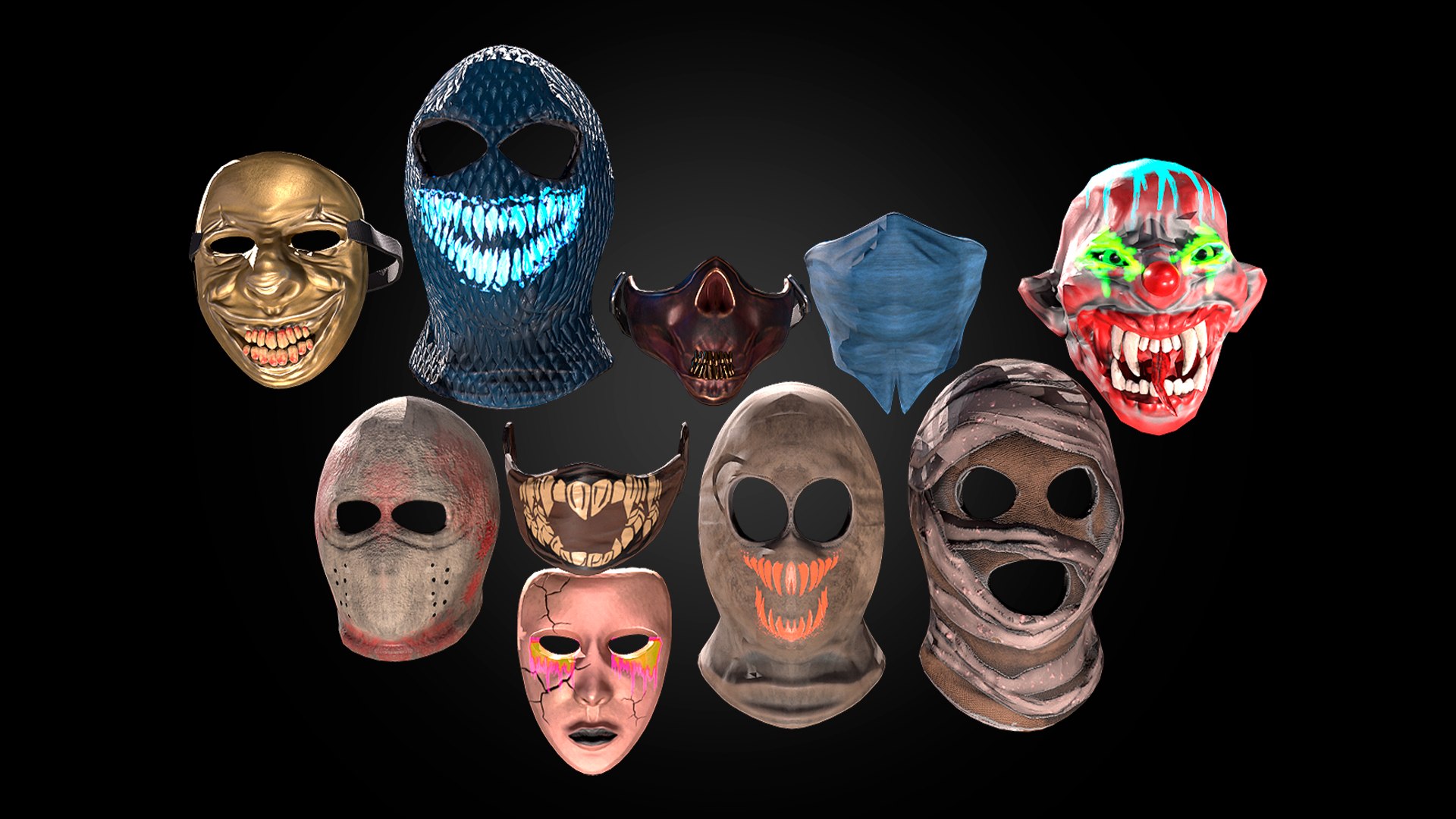 Horror Masks Pack 2 3D Model - TurboSquid 2391507