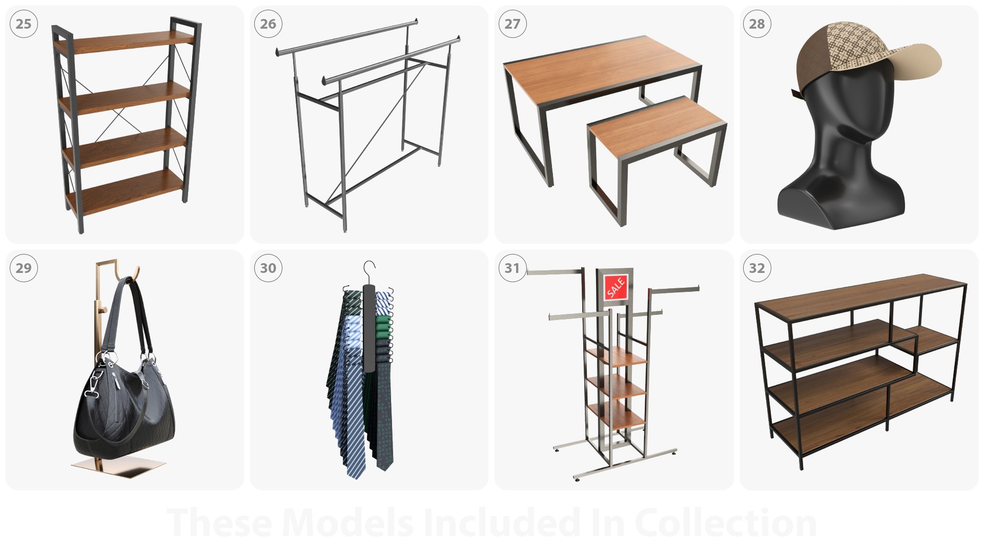 3D Clothing Store Items Model - TurboSquid 2231770