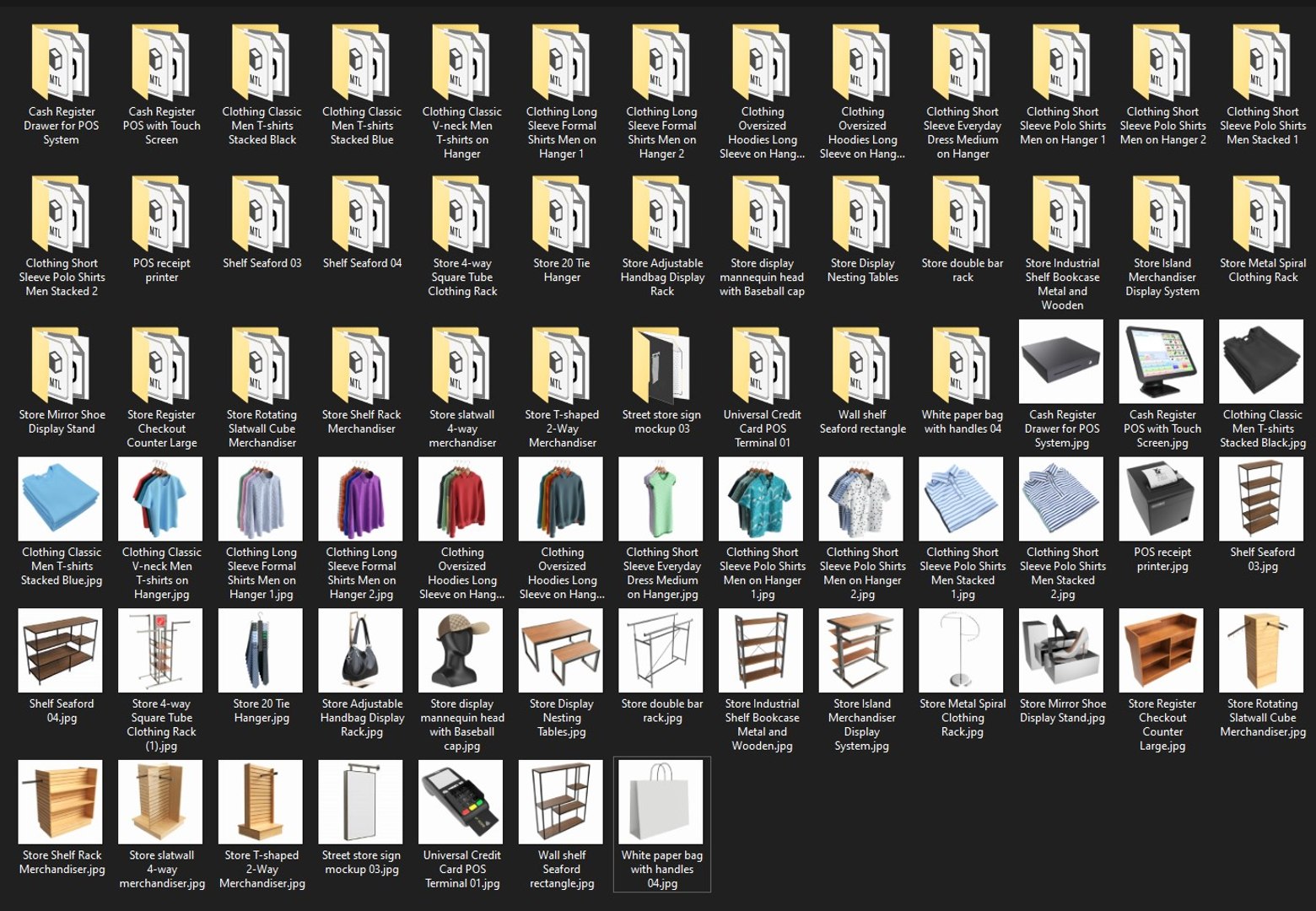 3D Clothing Store Items Model - TurboSquid 2231770