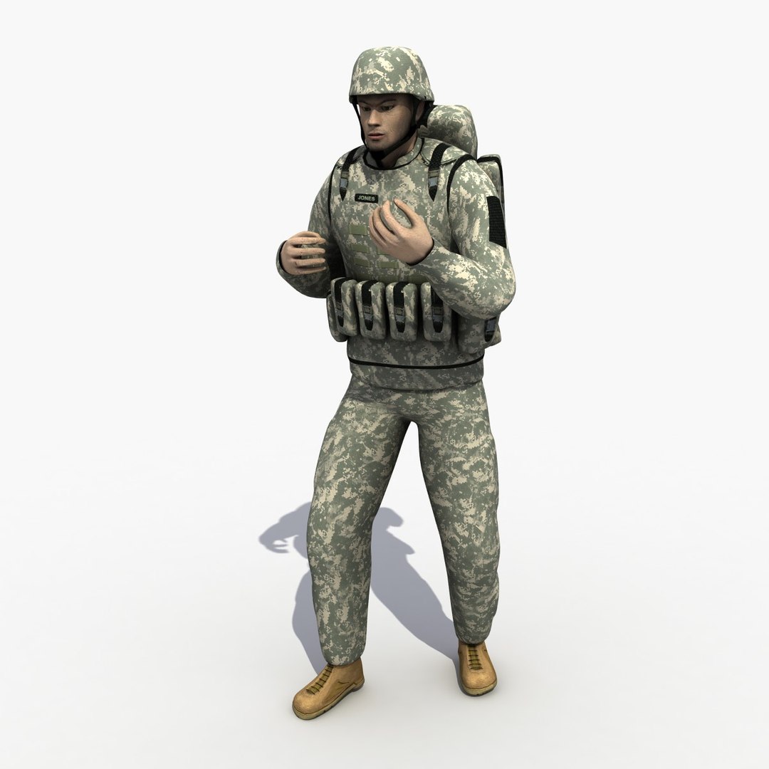 Soldier Human Man 3d Model