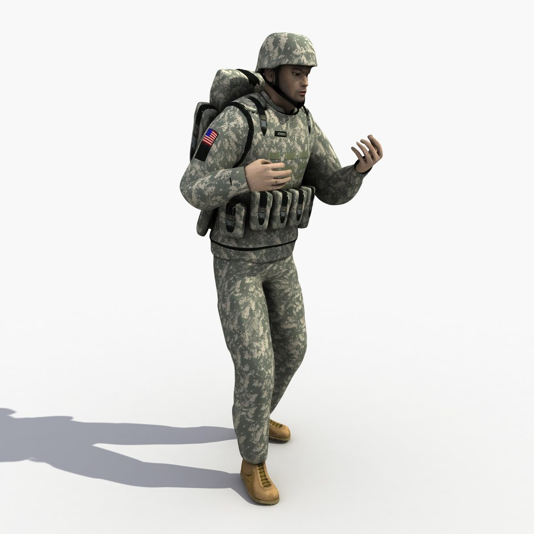 Soldier Human Man 3d Model