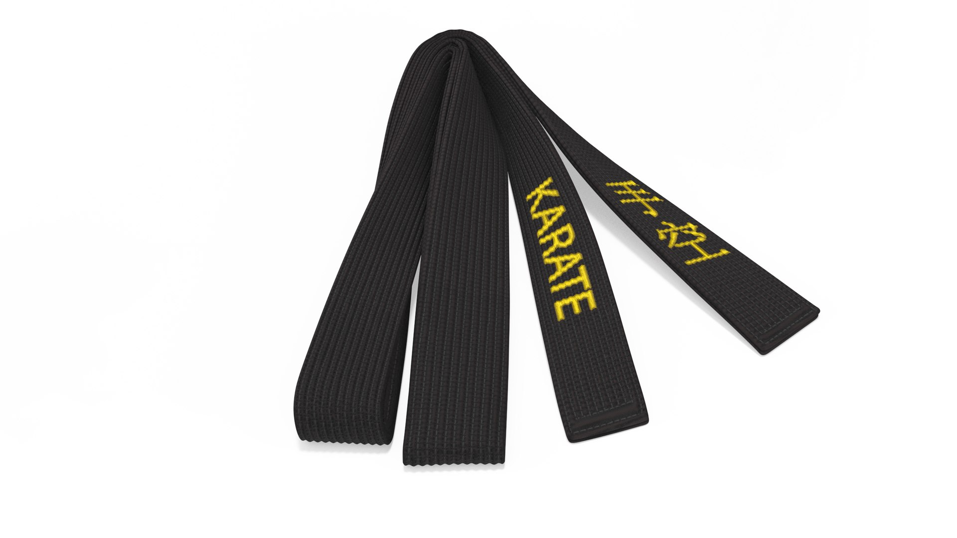 Black Karate Obi Belt 3D model - TurboSquid 2131641