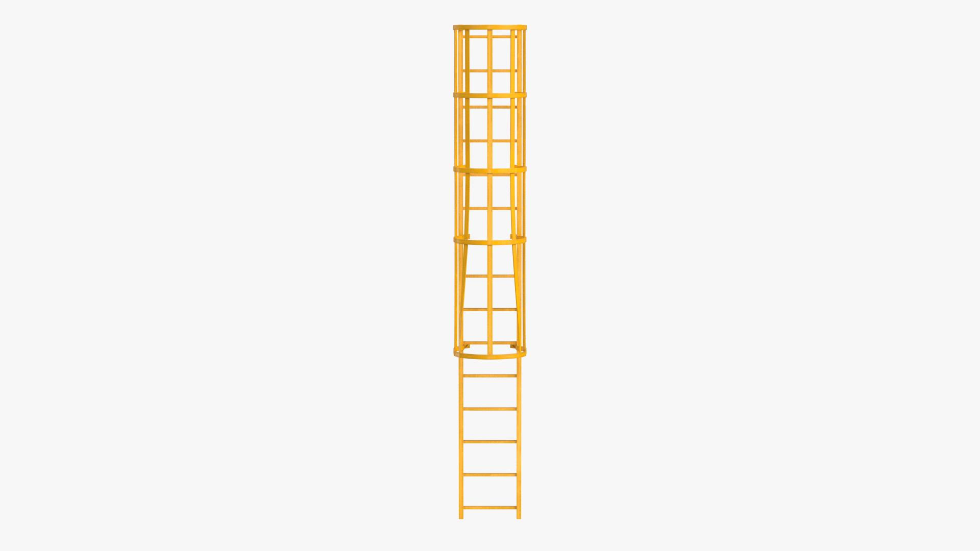 3D Modular Ladder With Cage Model - TurboSquid 2149711