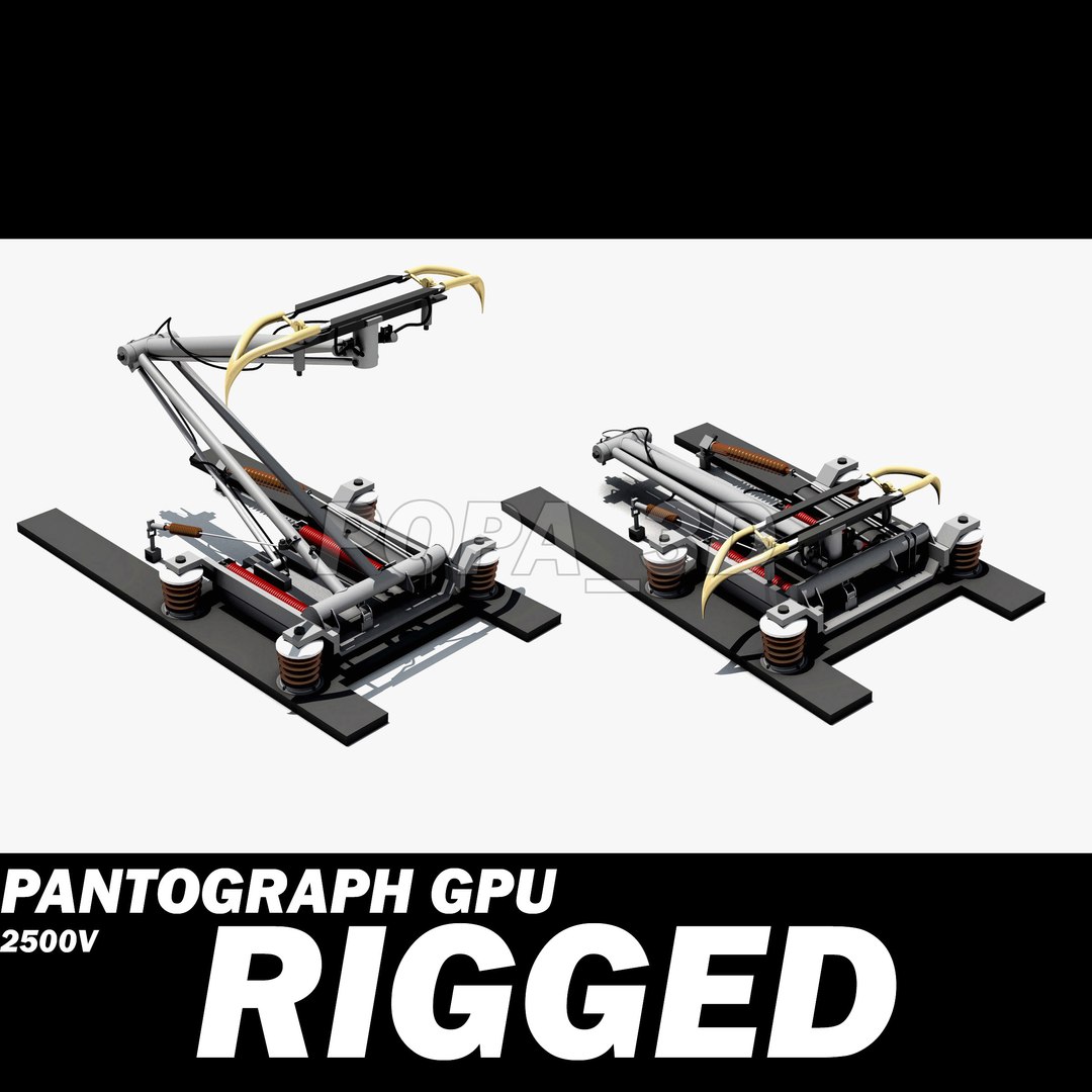 3d Model Of Pantograph Modeled