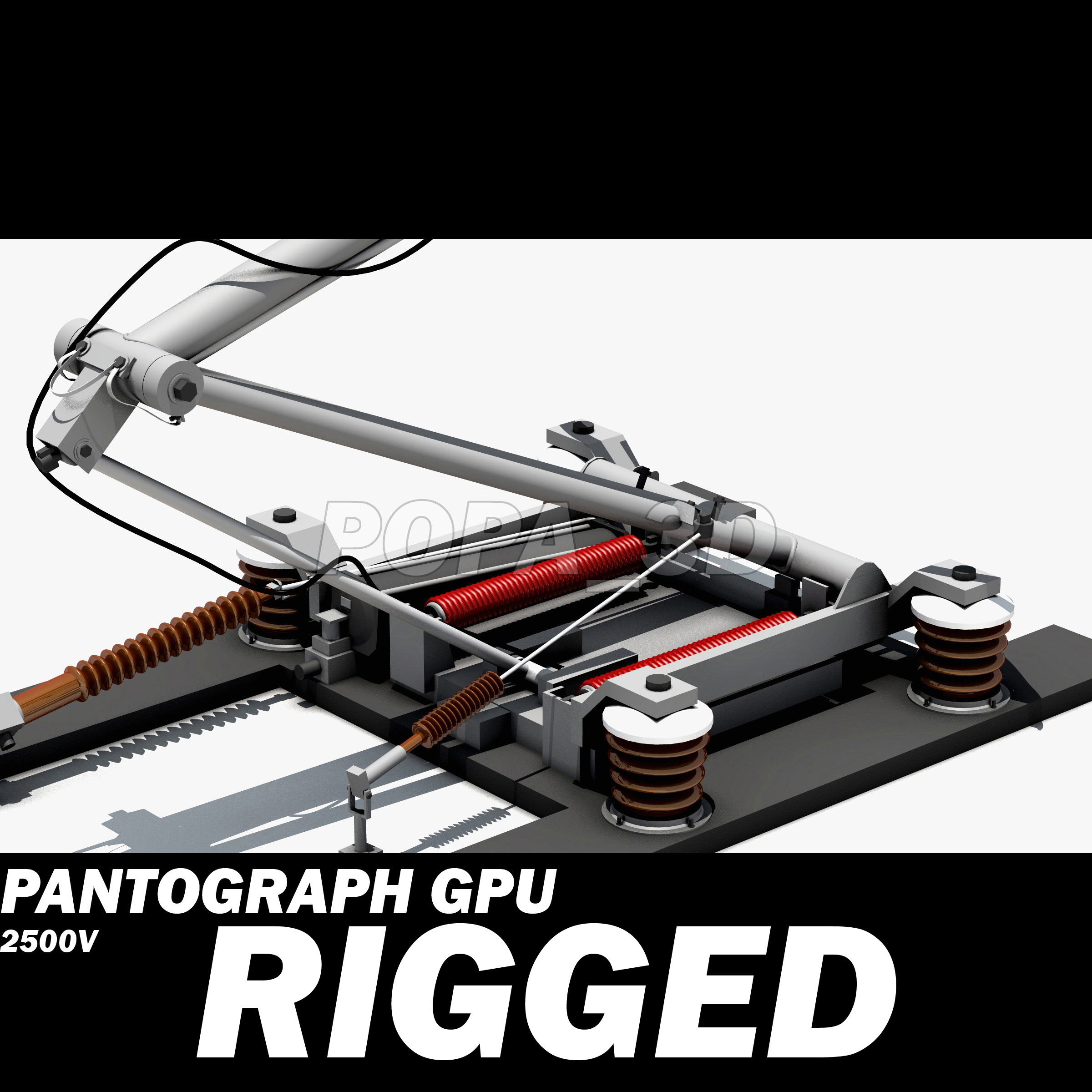 3d model of pantograph modeled