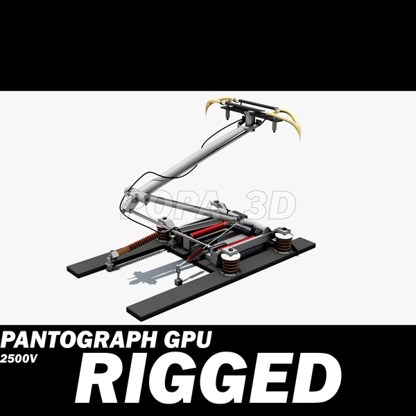 3d model of pantograph modeled