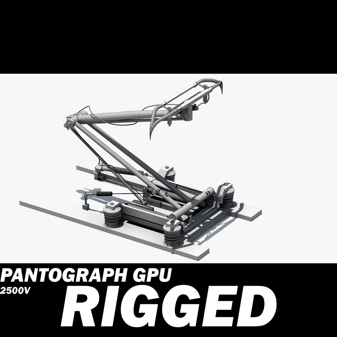 3d Model Of Pantograph Modeled