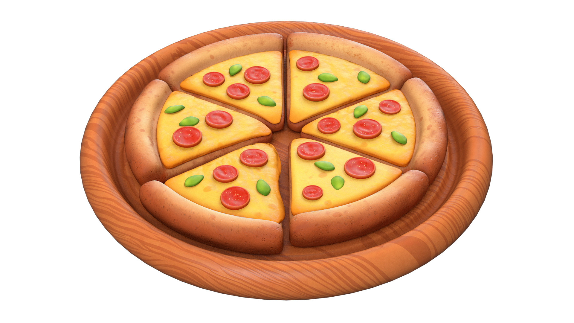 Cartoon Pizza 3D Model - TurboSquid 2058146