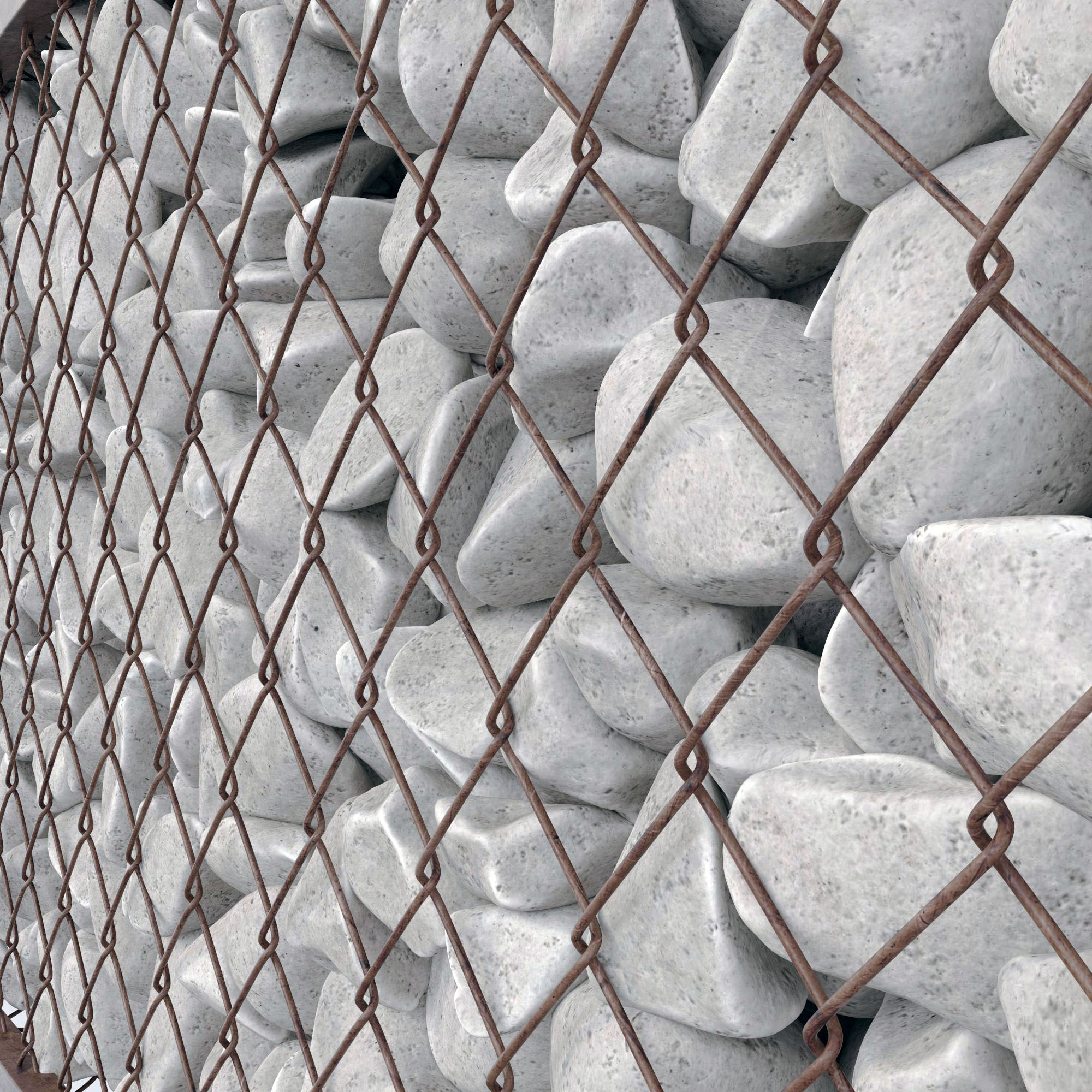 Gabion cage rock stone n3 3D model - TurboSquid 1851081