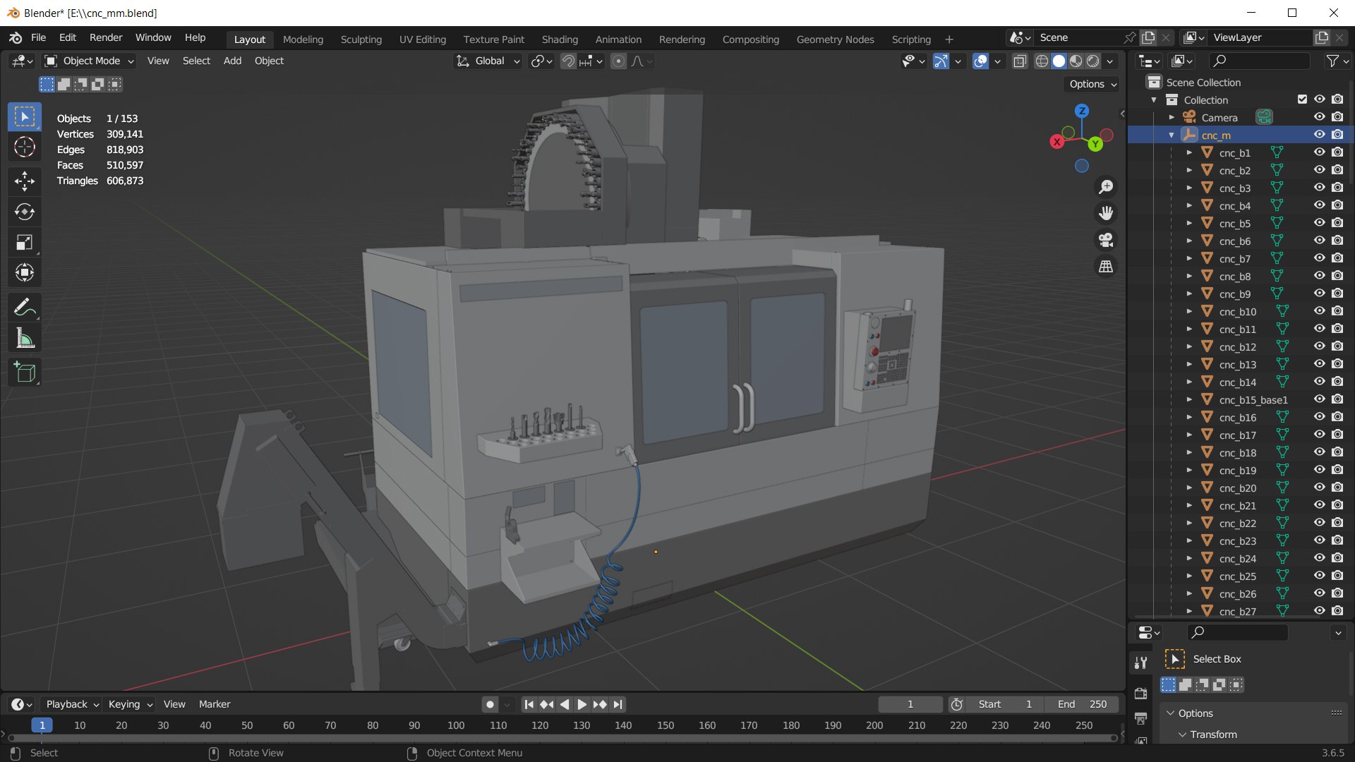 Milling machine CNC tool 3D model - TurboSquid 2148325