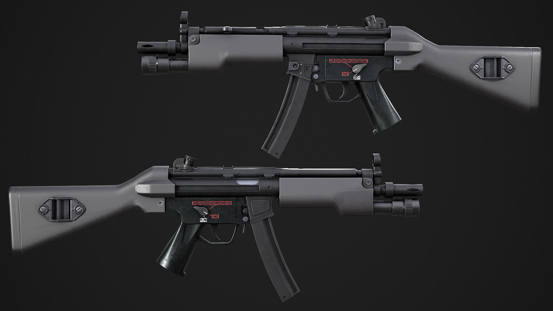 MP5 AAA Game Ready PBR Low-poly 3D Model 3D Model - TurboSquid 2003970