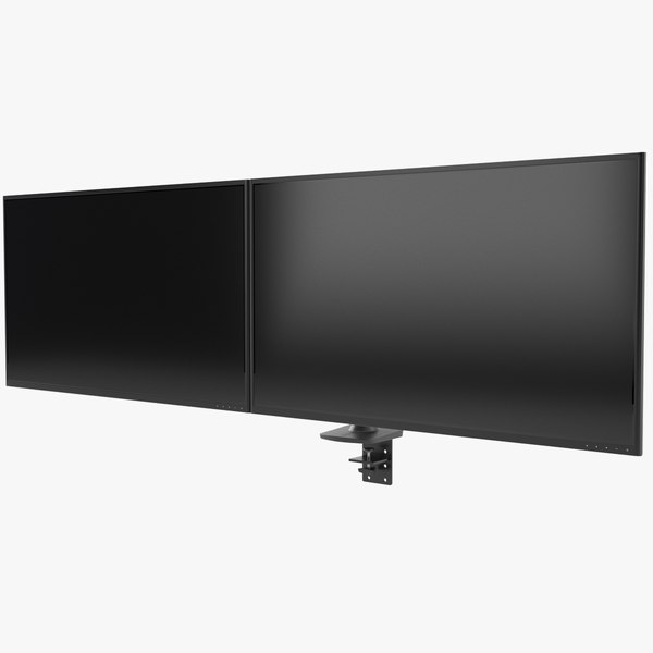modelo 3d Monitor dual con soporte - TurboSquid 2389136