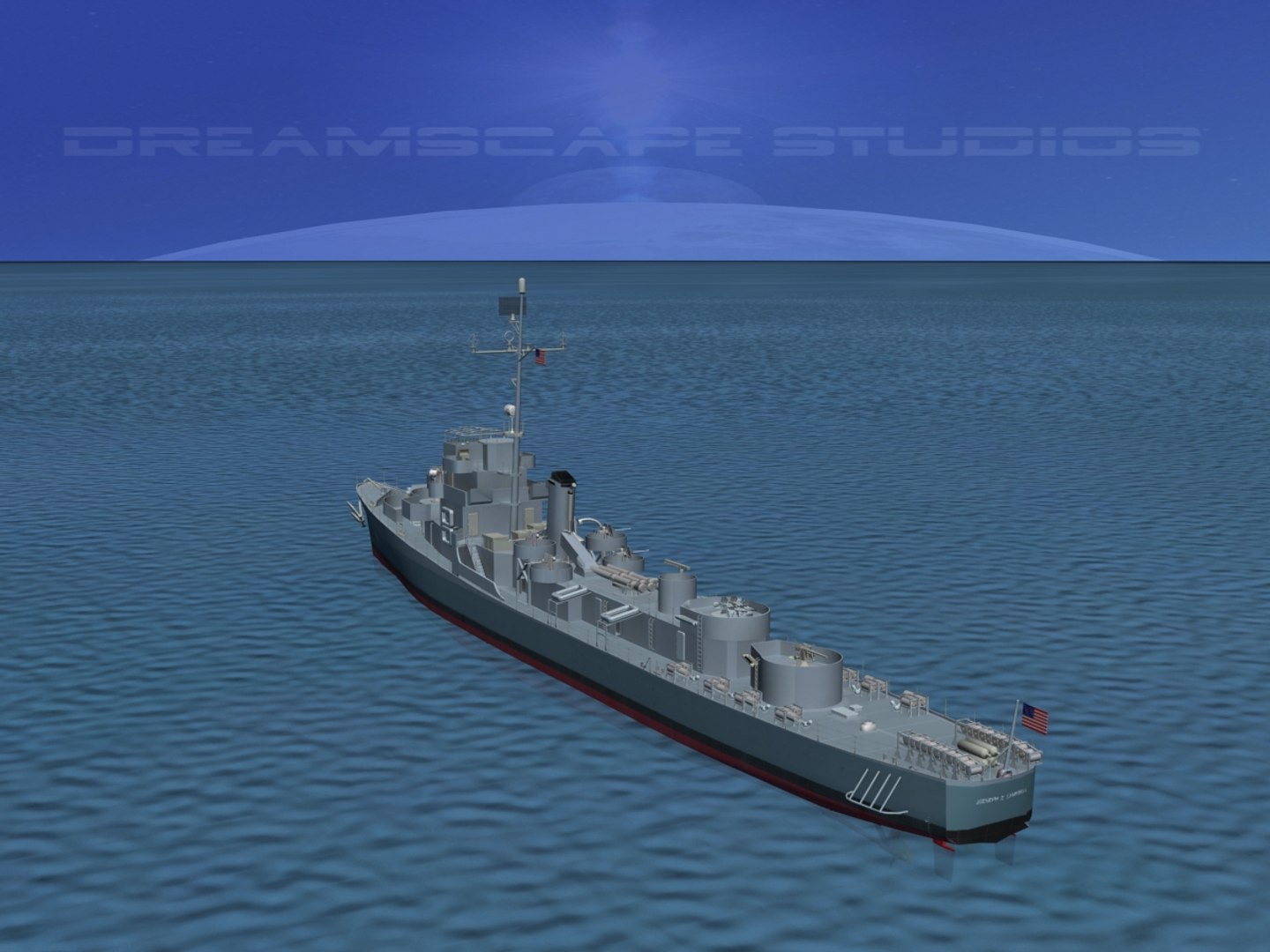 3d Guns Buckley Class Destroyer Model