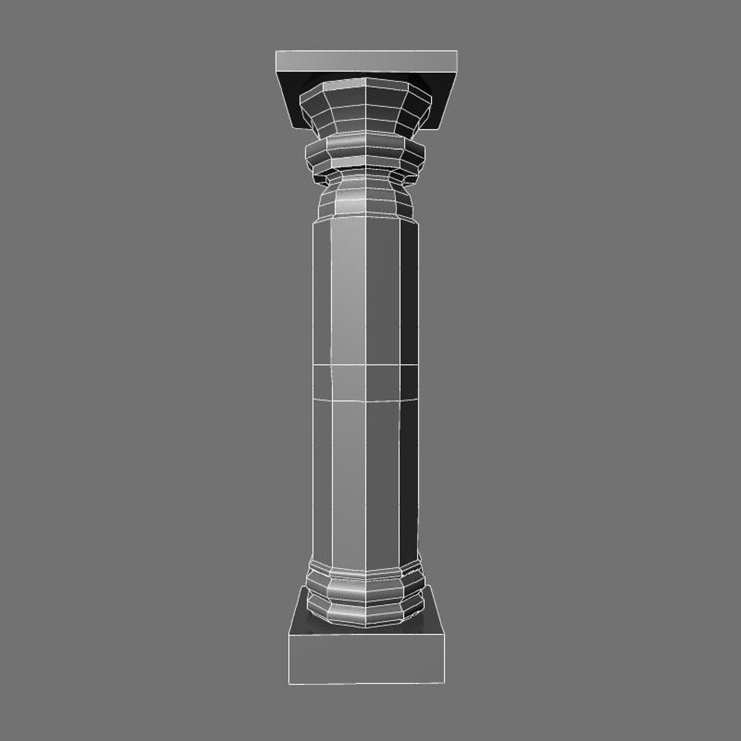 3d Model Stone Pillar 7