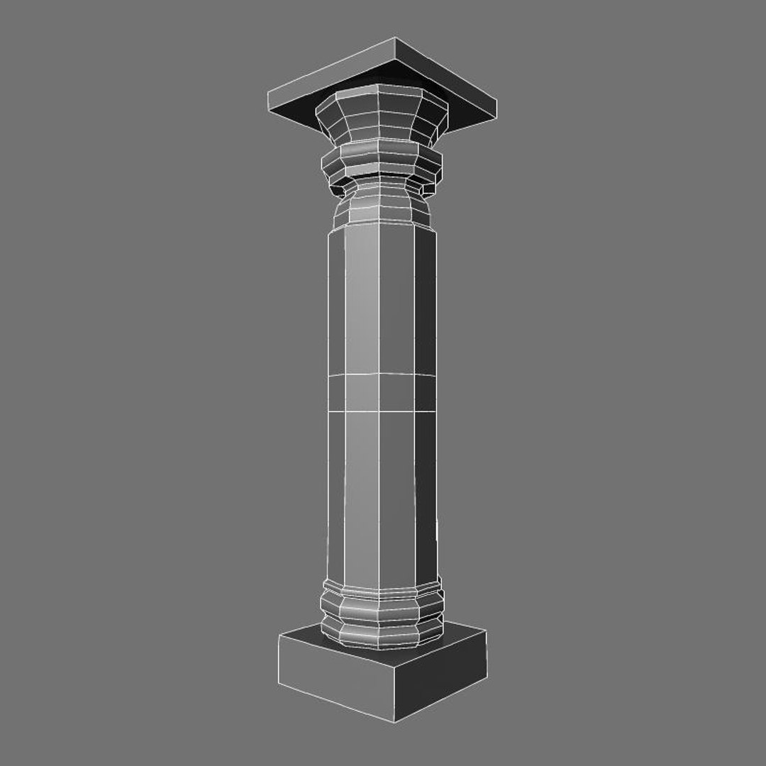 3d Model Stone Pillar 7