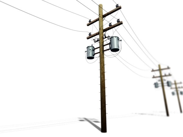 telephone pole 3d max
