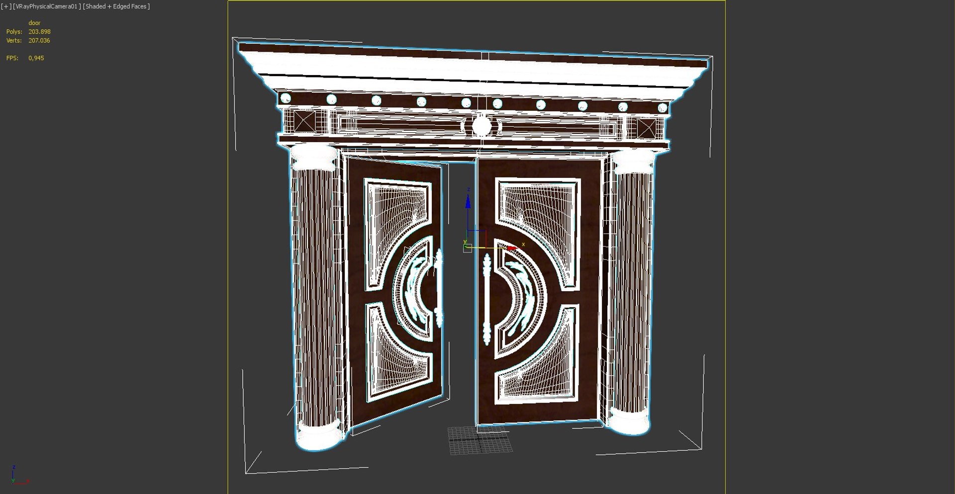 3D Double Door 01 Model - TurboSquid 2338382