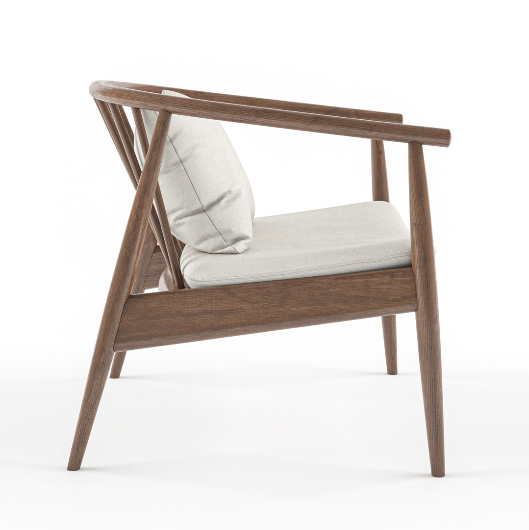 Upholstered Reprise Chair 3D Model - TurboSquid 2034291