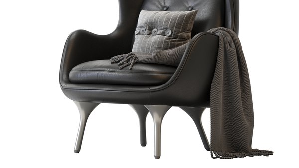 3D model Ro Easy Chair Leather - TurboSquid 2003638