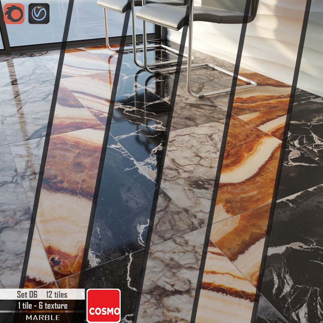 Tile Cosmo Stone Set 3D Model - TurboSquid 1263678