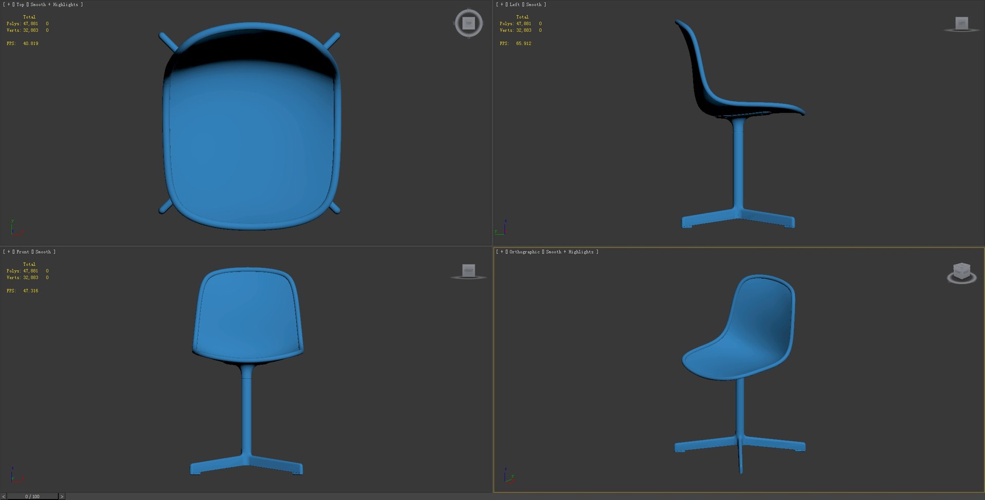3d wh neu chair model
