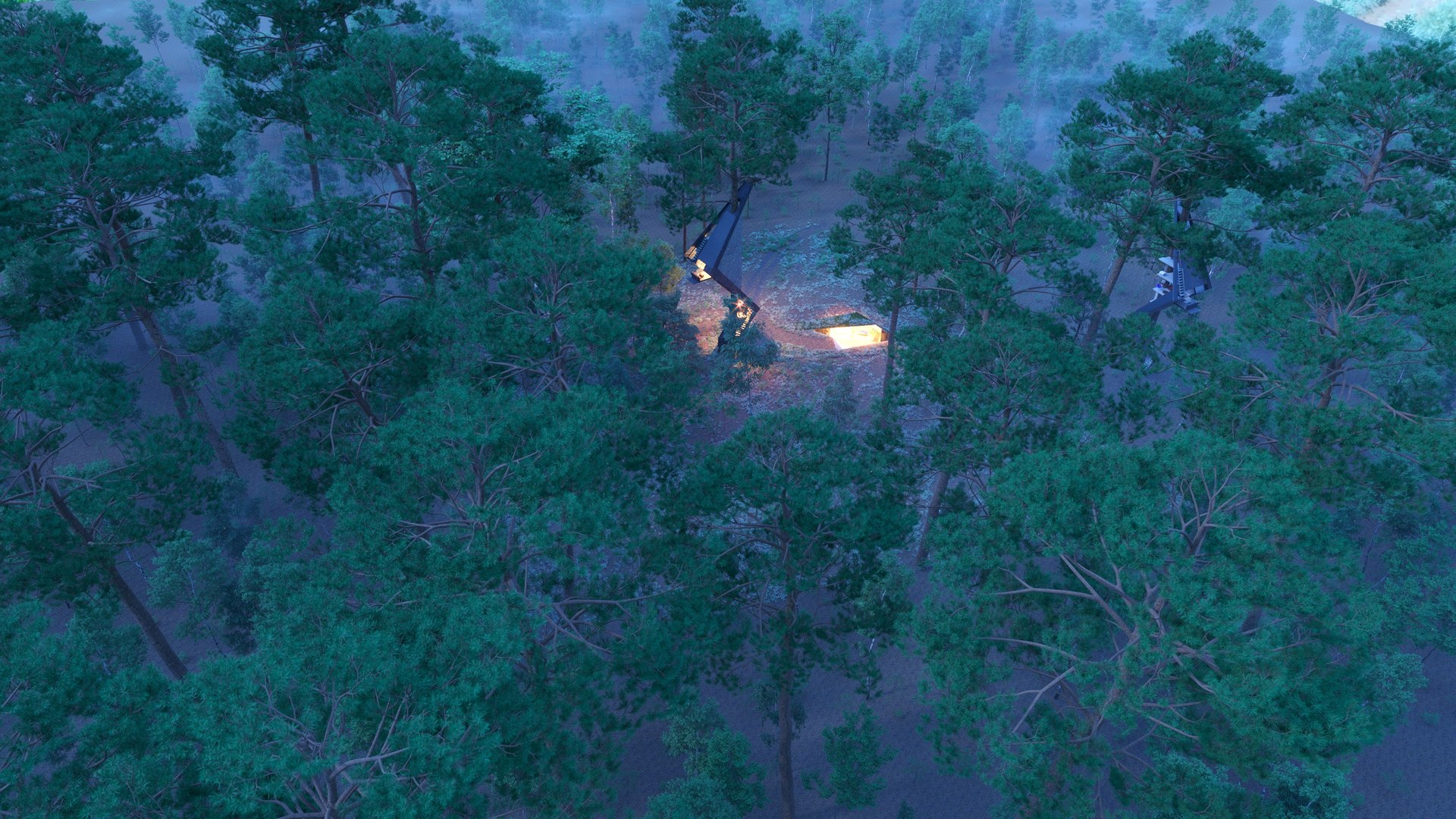Treehouse In The Forest Jungle 4k Vid Full Project Presentation 3D ...
