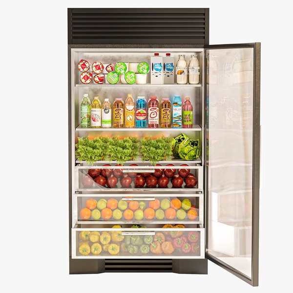 modelo 3d Refrigerator with groceries in the supermarket - TurboSquid ...